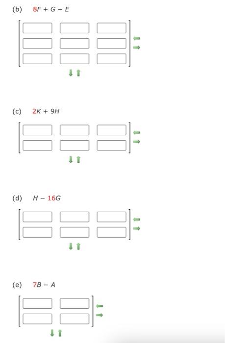 Solved Using the given matrices, calculate the quantities, | Chegg.com