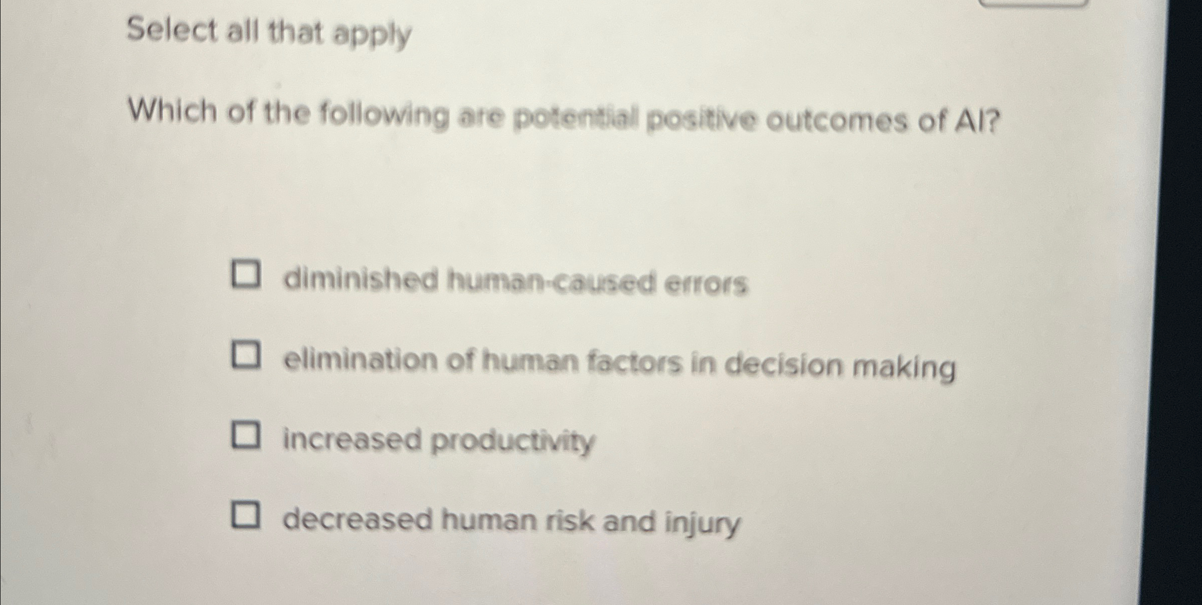 Solved Select all that applyWhich of the following are | Chegg.com