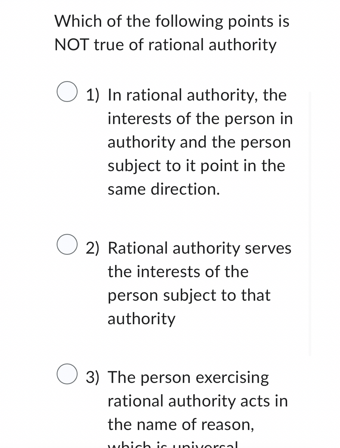 Solved Which of the following points is NOT true of rational | Chegg.com