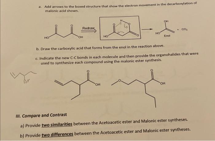 Solved a. Add arrows to the boxed structure that show the | Chegg.com