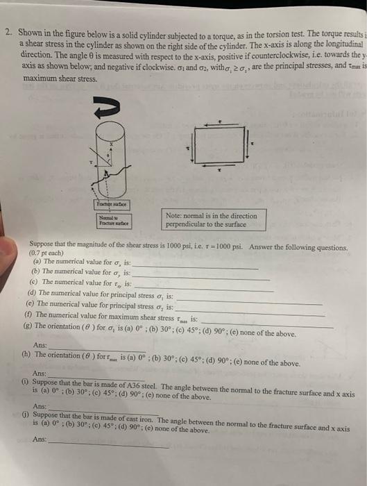 Solved 2. Shown in the figure below is a solid cylinder | Chegg.com