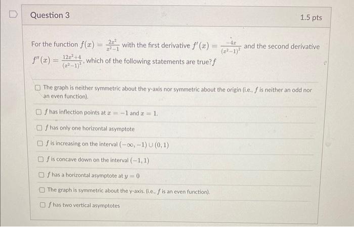 Solved For the function f(x)=x2−12x2 with the first | Chegg.com