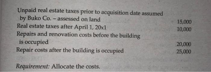 Solved 2. Buko Co. purchased land and building by paying | Chegg.com