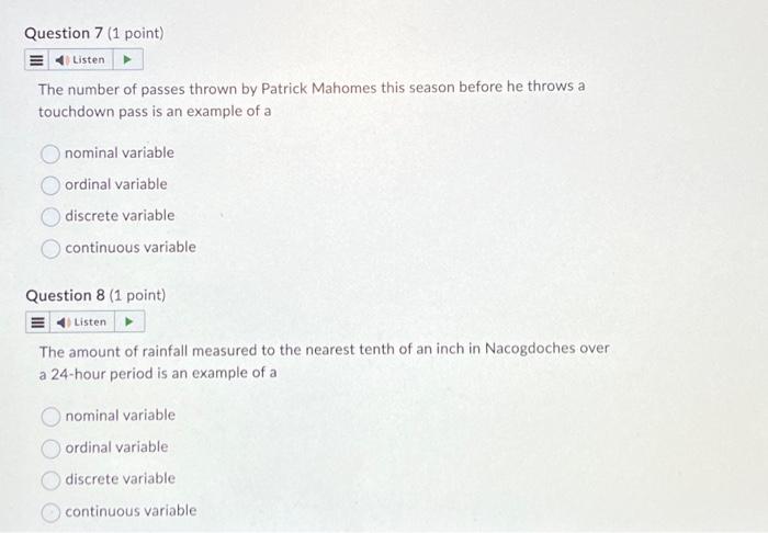 Solved The number of passes thrown by Patrick Mahomes | Chegg.com
