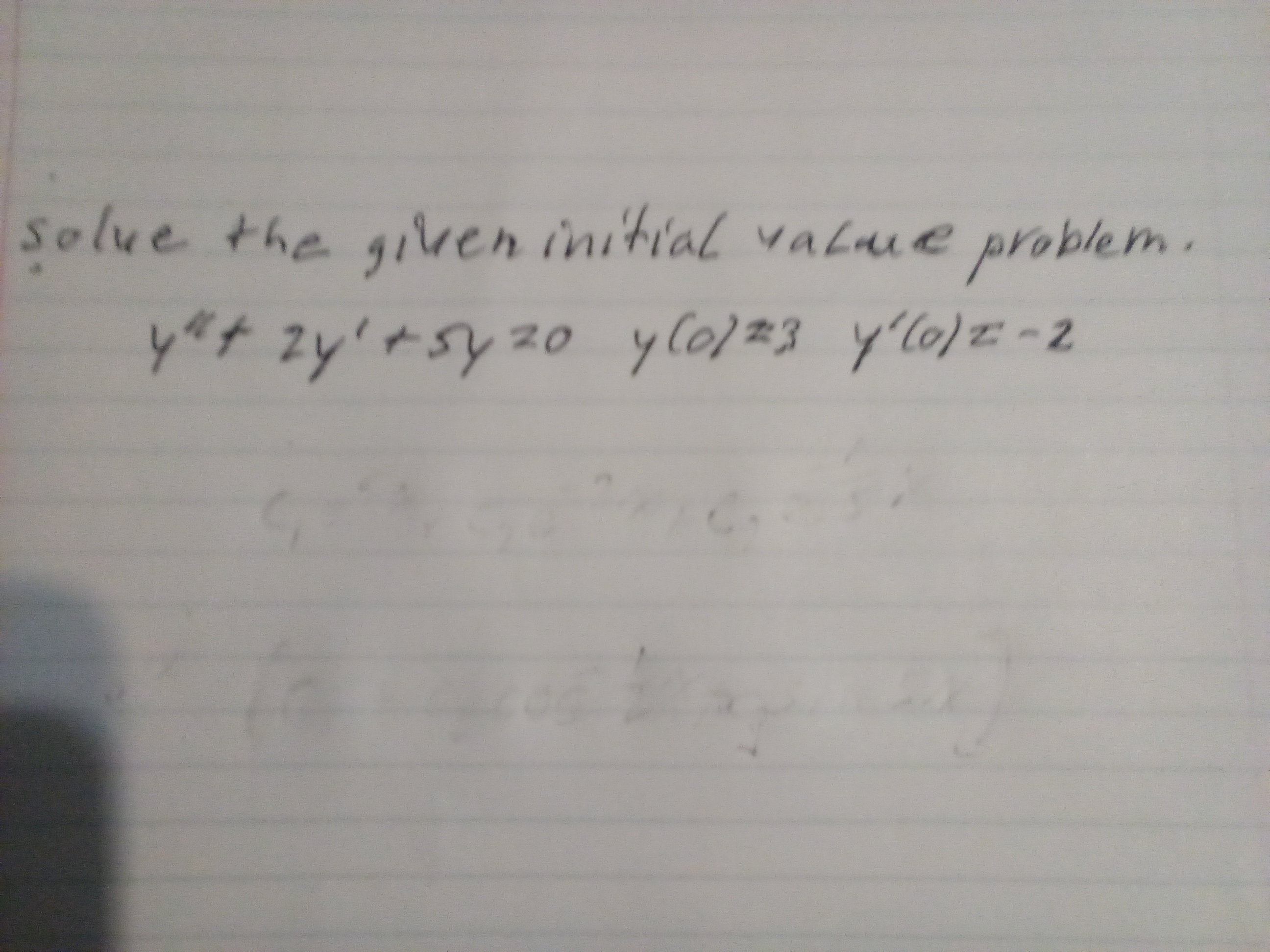 solve the given initial value | Chegg.com