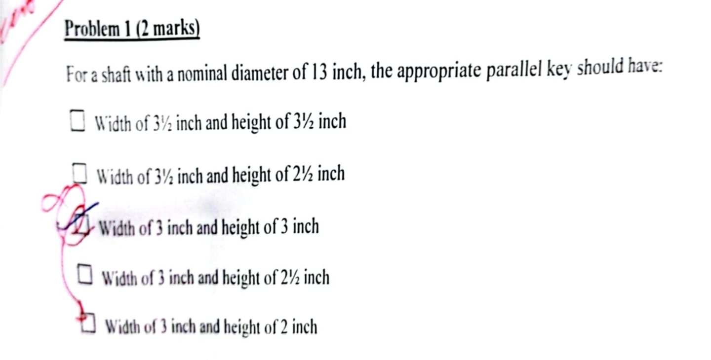 Solved Problem 1 (2 ﻿marks)For a shaft with a nominal | Chegg.com