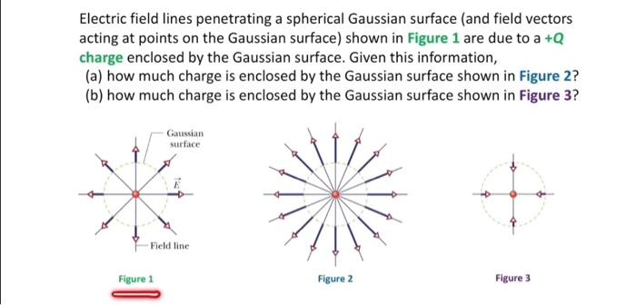 Solved Electric field lines penetrating a spherical Gaussian | Chegg.com