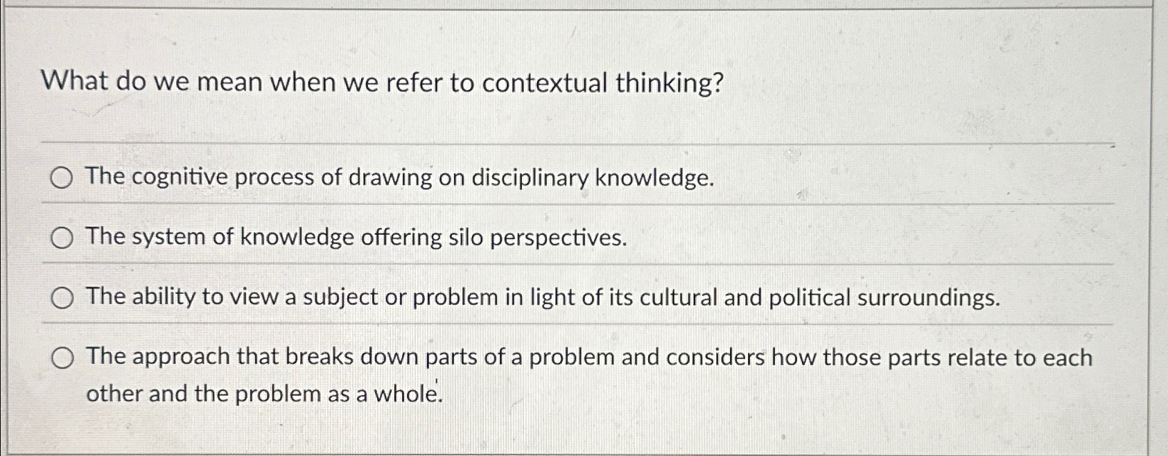 Solved What do we mean when we refer to contextual | Chegg.com