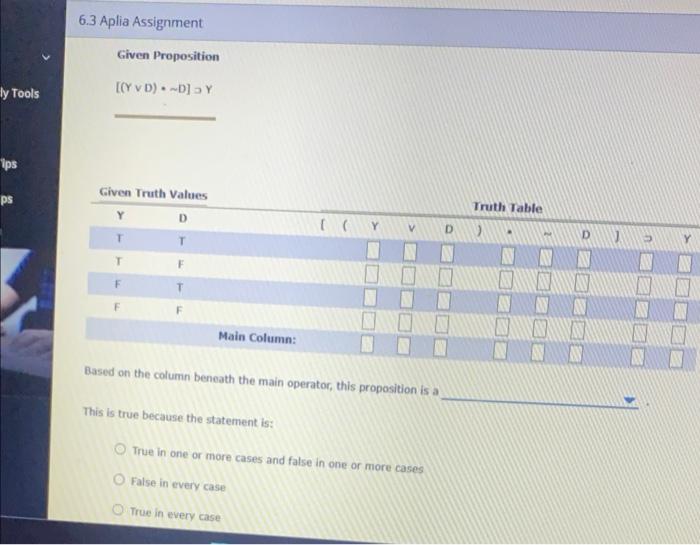 ly Tools Ips ps 6.3 Aplia Assignment Given | Chegg.com