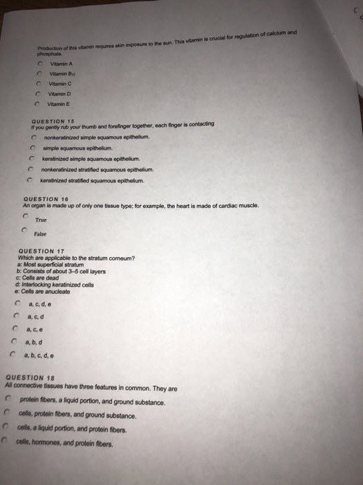 Solved roduction of this vitamin requires skin exposure to | Chegg.com