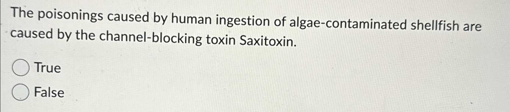 Solved The poisonings caused by human ingestion of | Chegg.com