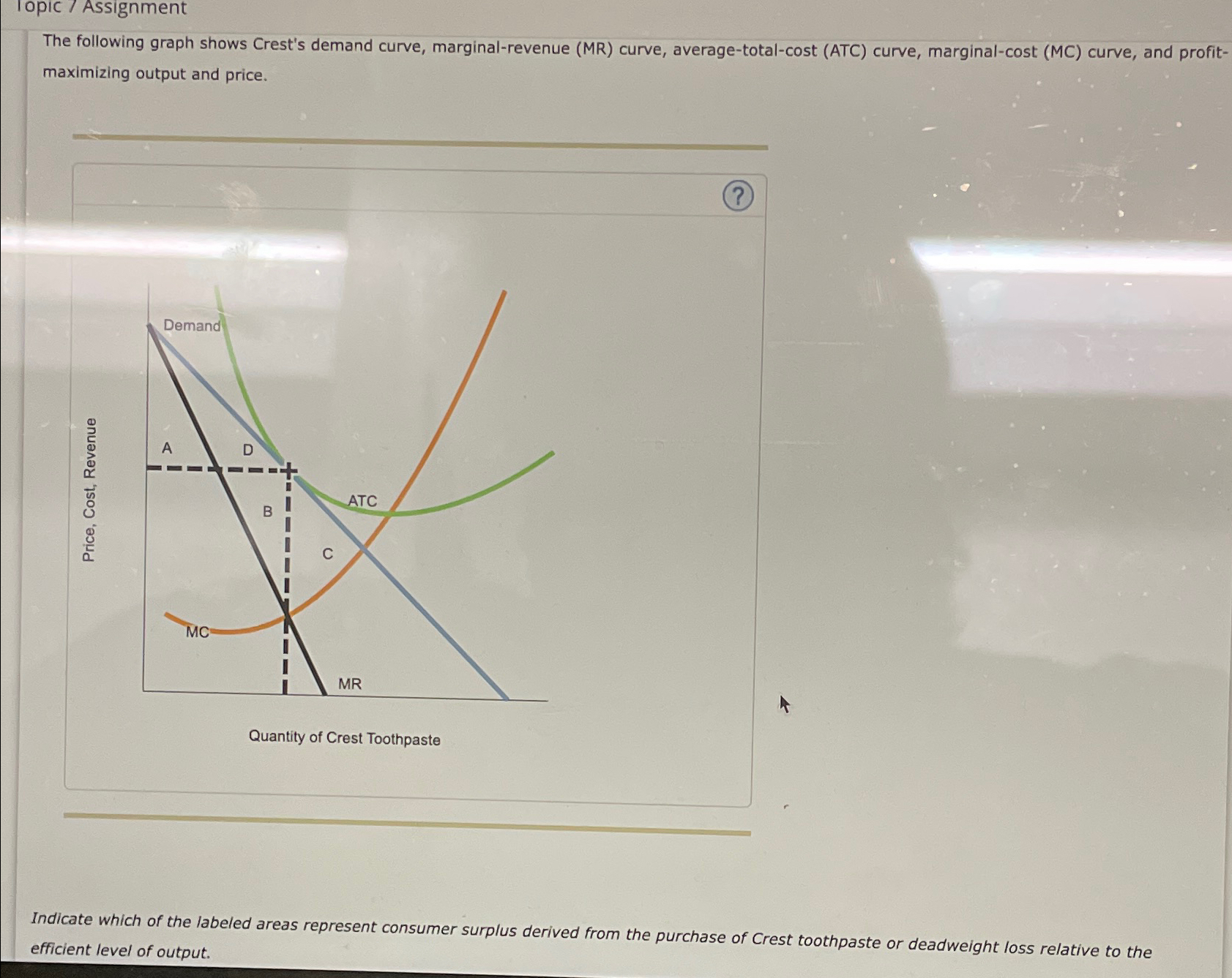 Solved Topic / AssignmentThe following graph shows Crest's | Chegg.com Solved Topic / AssignmentThe following graph shows Crest's | Chegg.com