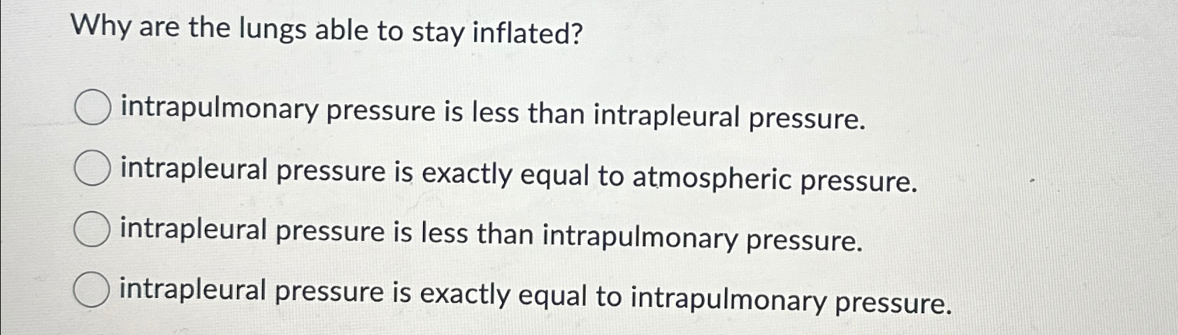 Solved Why are the lungs able to stay | Chegg.com