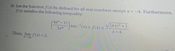 Solved b) ﻿Let the function f(x) ﻿be defined for all real | Chegg.com