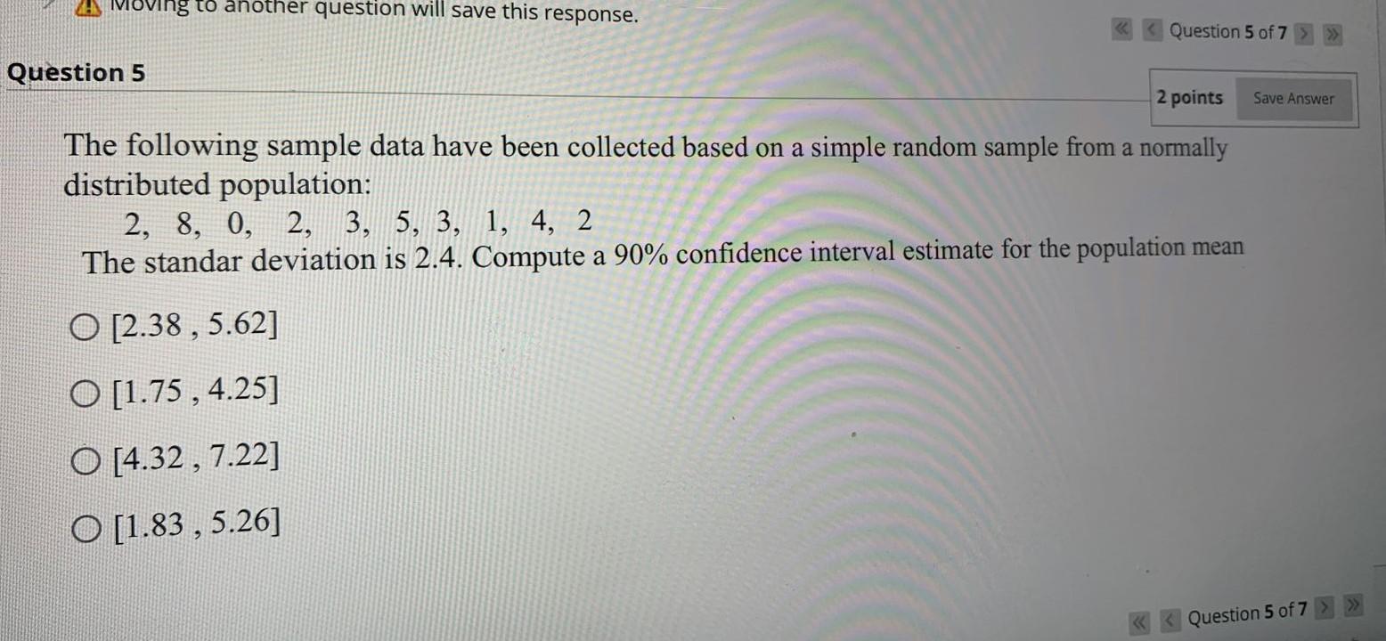 Solved The following sample data have been collected based | Chegg.com