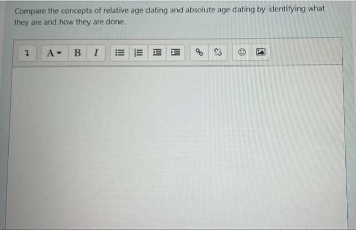 Solved Compare the concepts of relative age dating and | Chegg.com