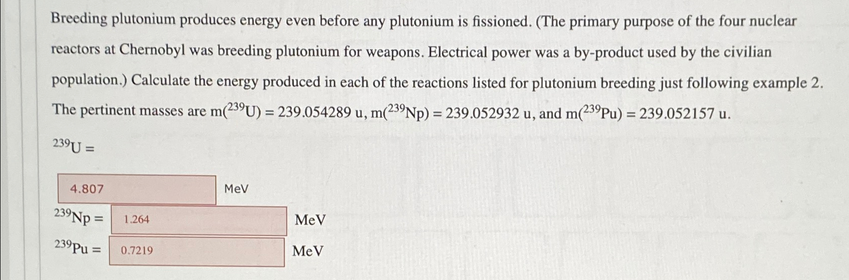 Solved Breeding plutonium produces energy even before any | Chegg.com