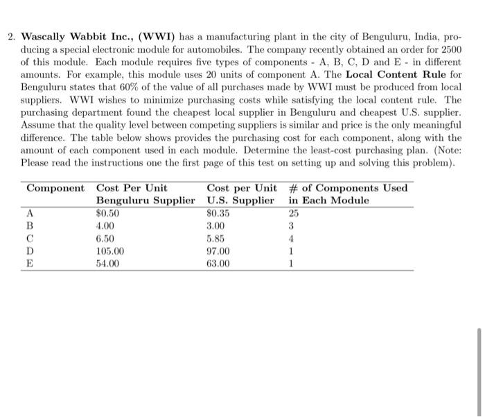 Solved - LP formulation for Problem 2 2: specify the | Chegg.com Solved - LP formulation for Problem 2 2: specify the | Chegg.com