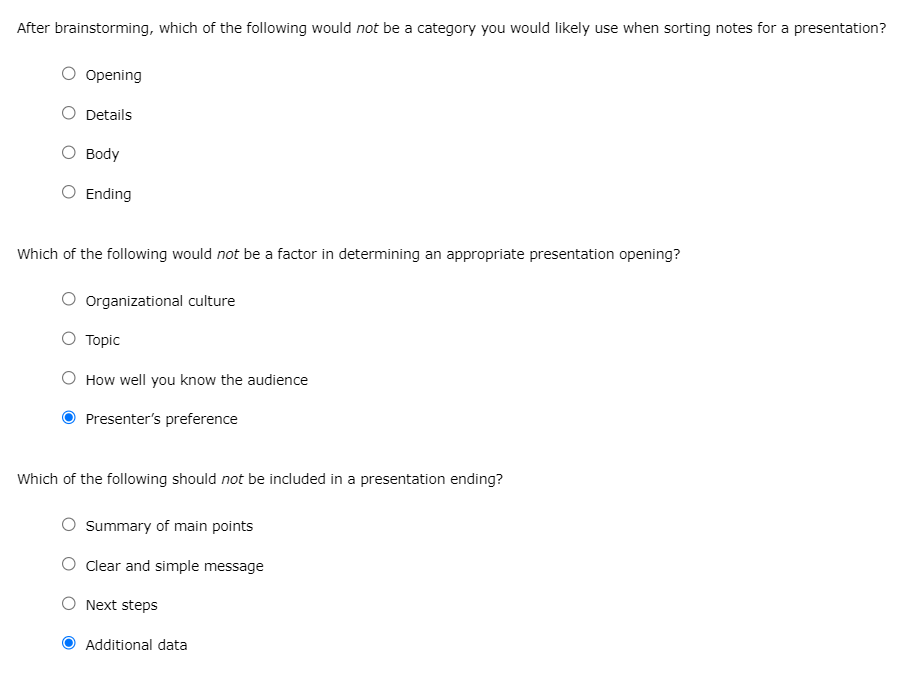 Solved After brainstorming, which of the following would not | Chegg.com