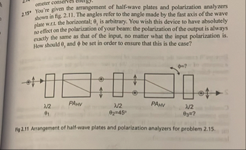 Solved 215* ﻿You're given the arrangement of half-wave | Chegg.com