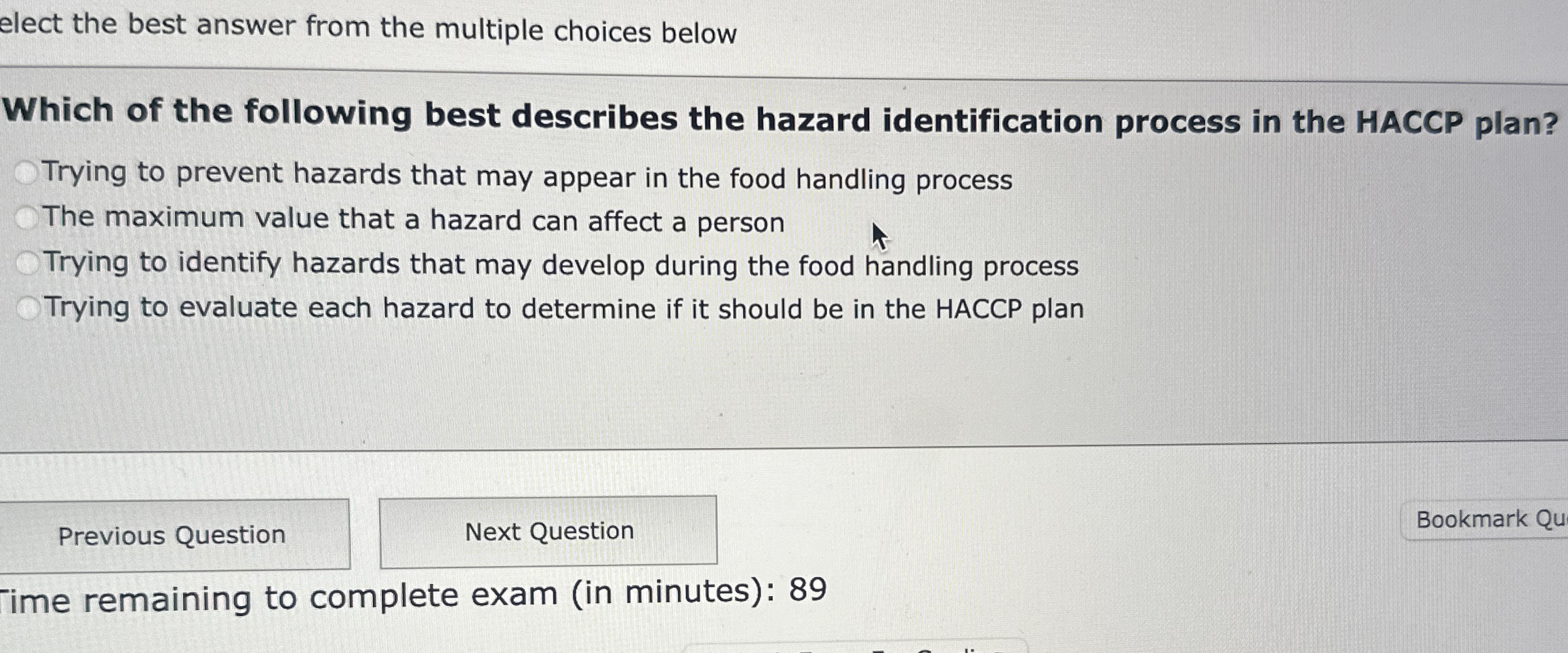 Solved Which of the following best describes the hazard | Chegg.com
