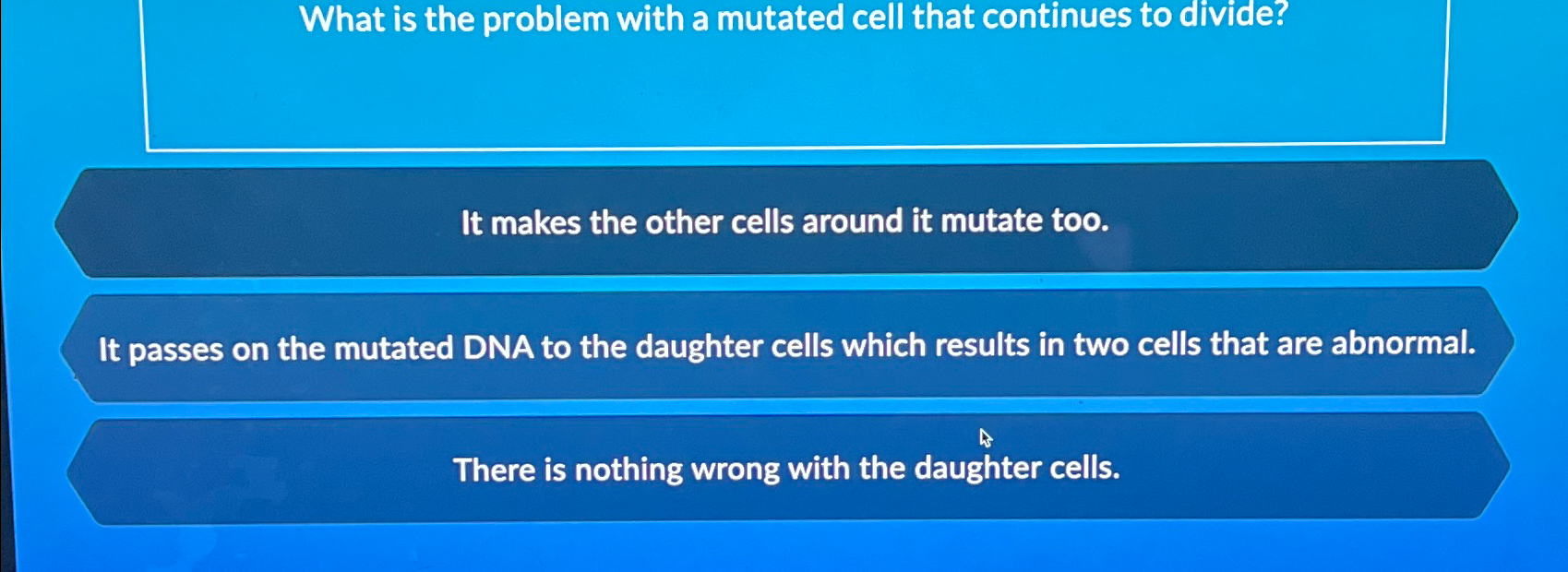 Solved What is the problem with a mutated cell that | Chegg.com