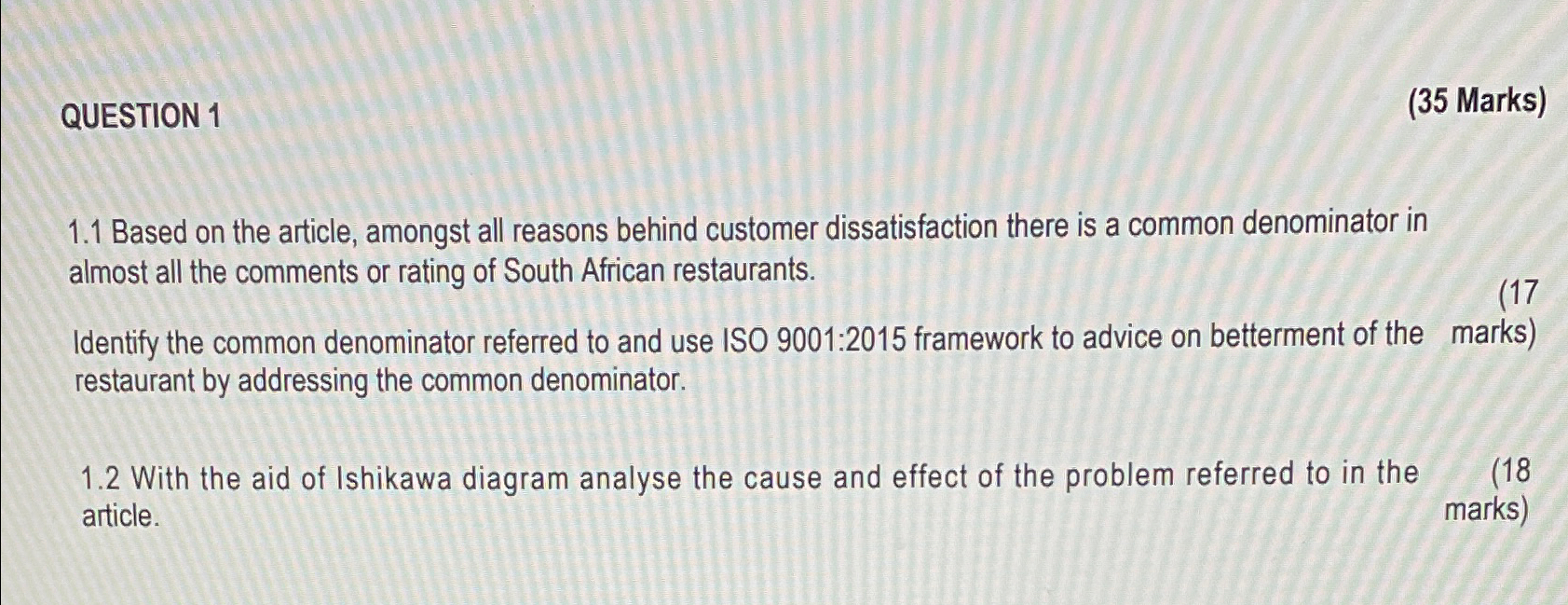 Solved QUESTION 1(35 ﻿Marks)1.1 ﻿Based on the article, | Chegg.com