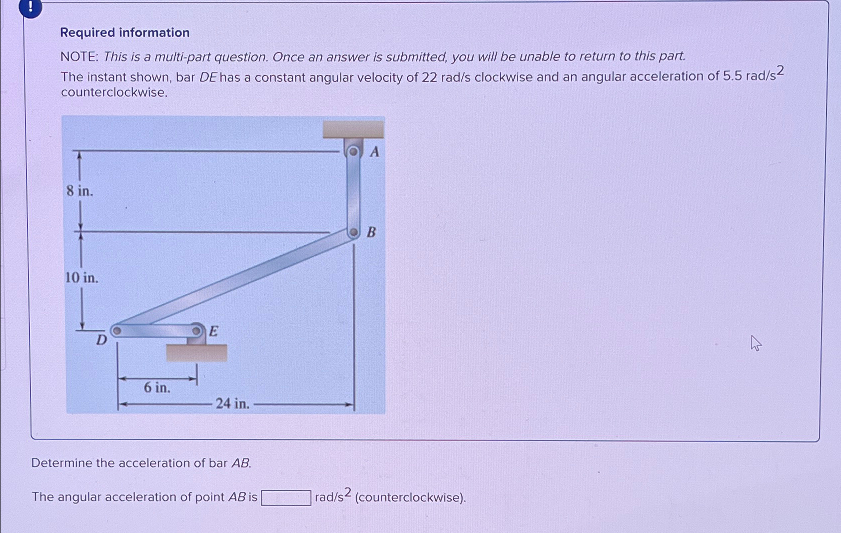 Solved PLEASE BE DETAILEDThe instant shown, bar DE has a | Chegg.com