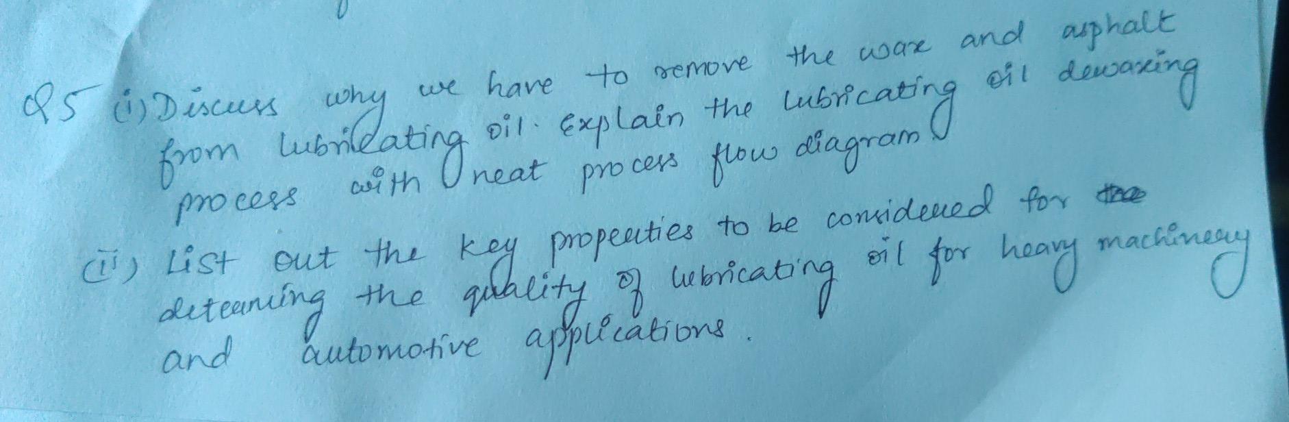 Solved 085) Discus why we have to remove the war and asphalt | Chegg.com