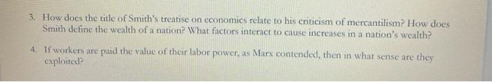 Solved 3. How does the title of Smith's treatise on | Chegg.com