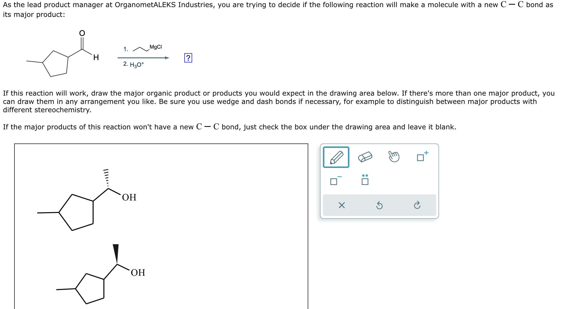 Solved As the lead product manager at OrganometALEKS | Chegg.com