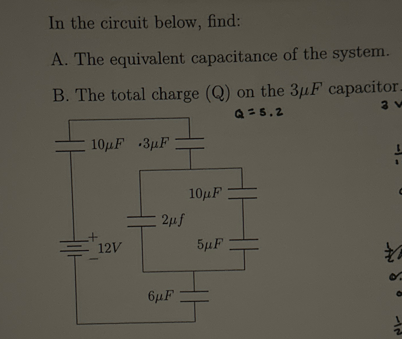 Solved In the circuit below, find:A. ﻿The equivalent | Chegg.com