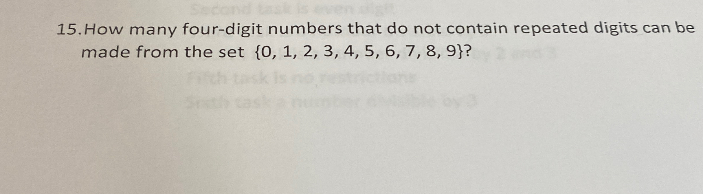 Solved How many four-digit numbers that do not contain | Chegg.com