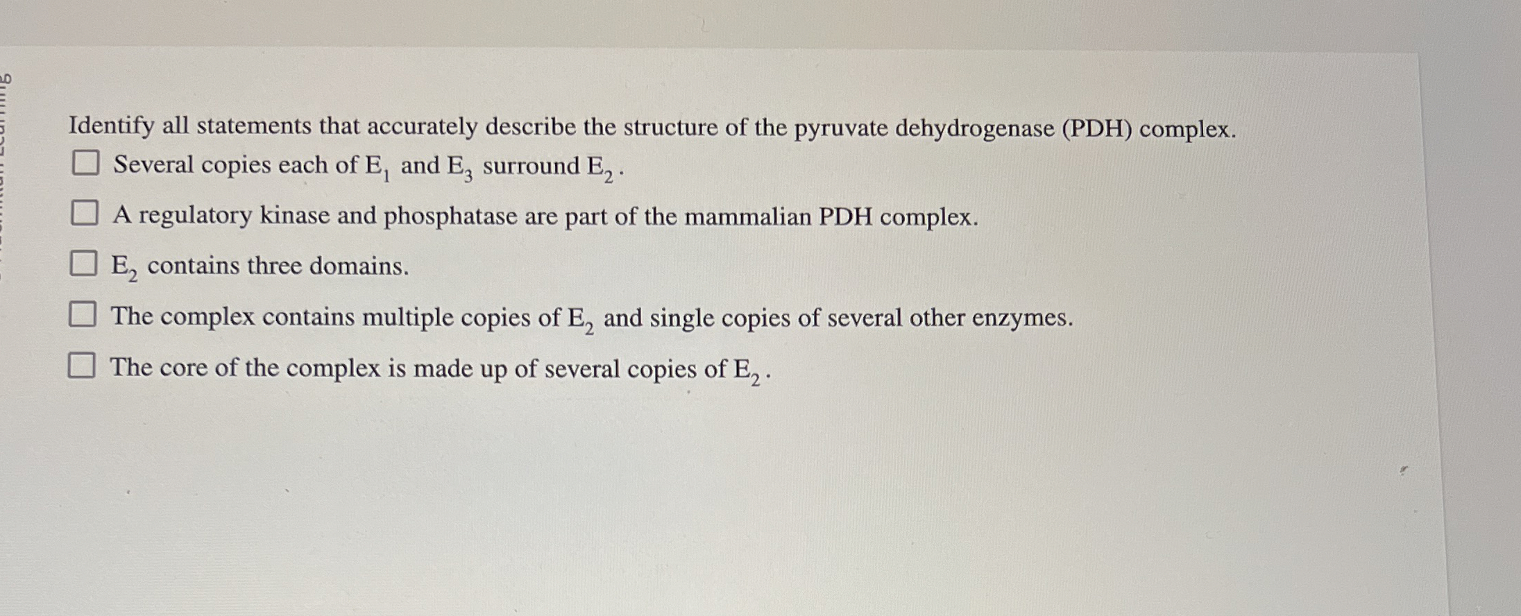 Solved Identify all statements that accurately describe the | Chegg.com
