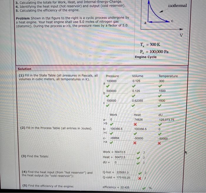 Solved 3. Calculating the totals for Work, Heat, and | Chegg.com