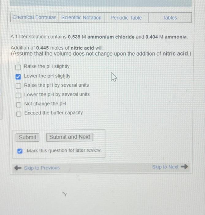 Solved 1 liter solution contains 0.539 M ammonium chloride | Chegg.com