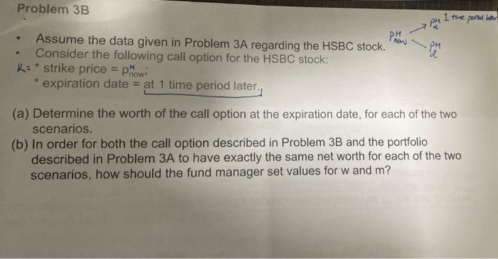 Solved Problem 4 Assume the same data as in Problems 3A and | Chegg.com