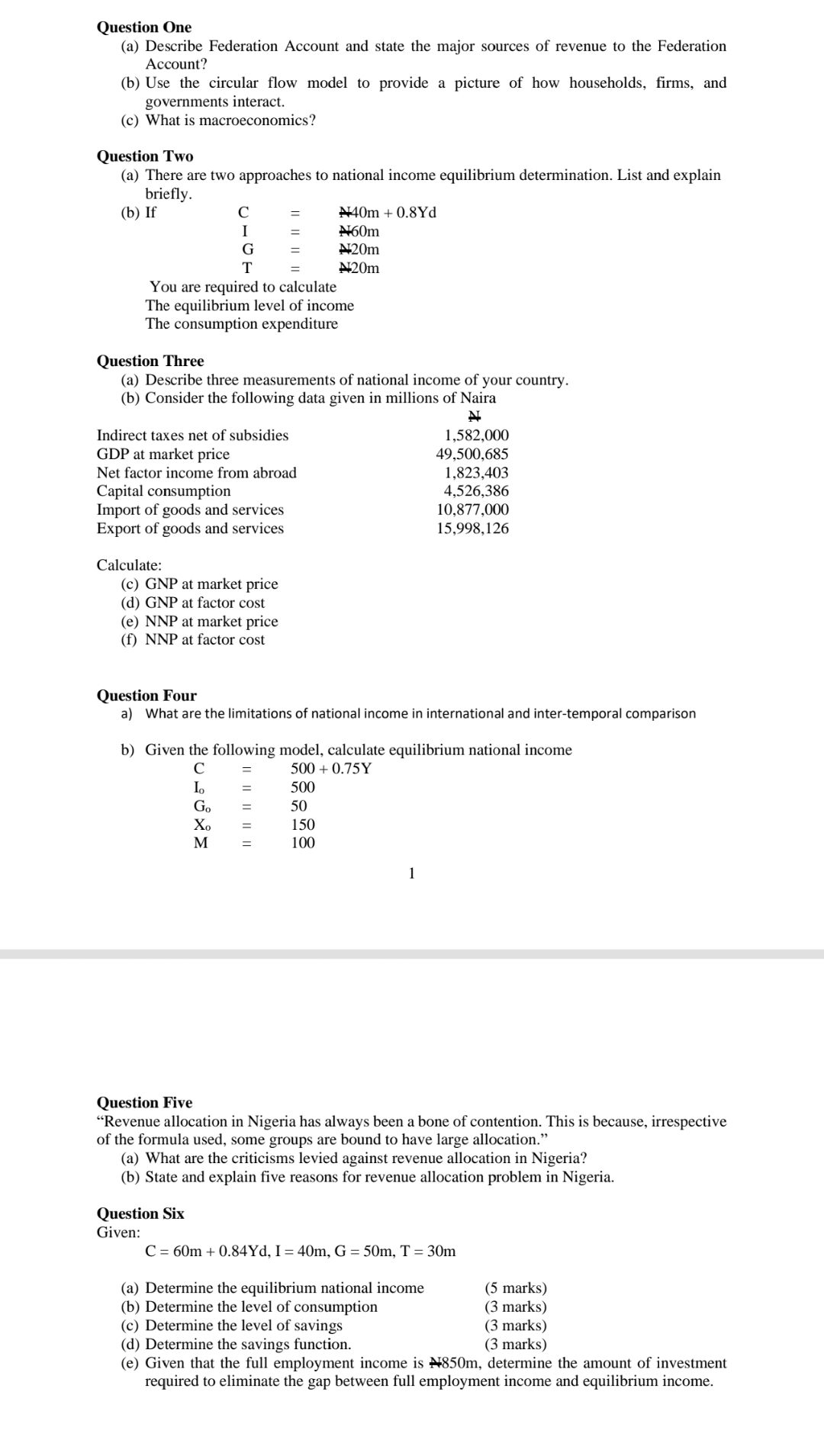 Solved Question One(a) ﻿Describe Federation Account and | Chegg.com