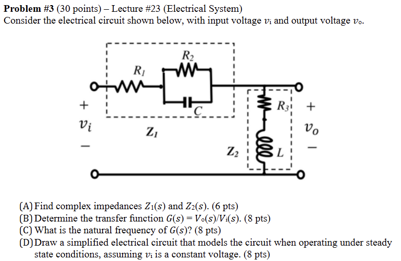 Solved (A) ﻿Find complex impedances Z_(1)(s) ﻿and | Chegg.com