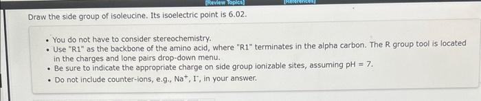 Solved Draw the side group of isoleucine. Its isoelectric | Chegg.com