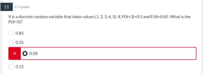 Solved X is a discrete random variable that takes values | Chegg.com