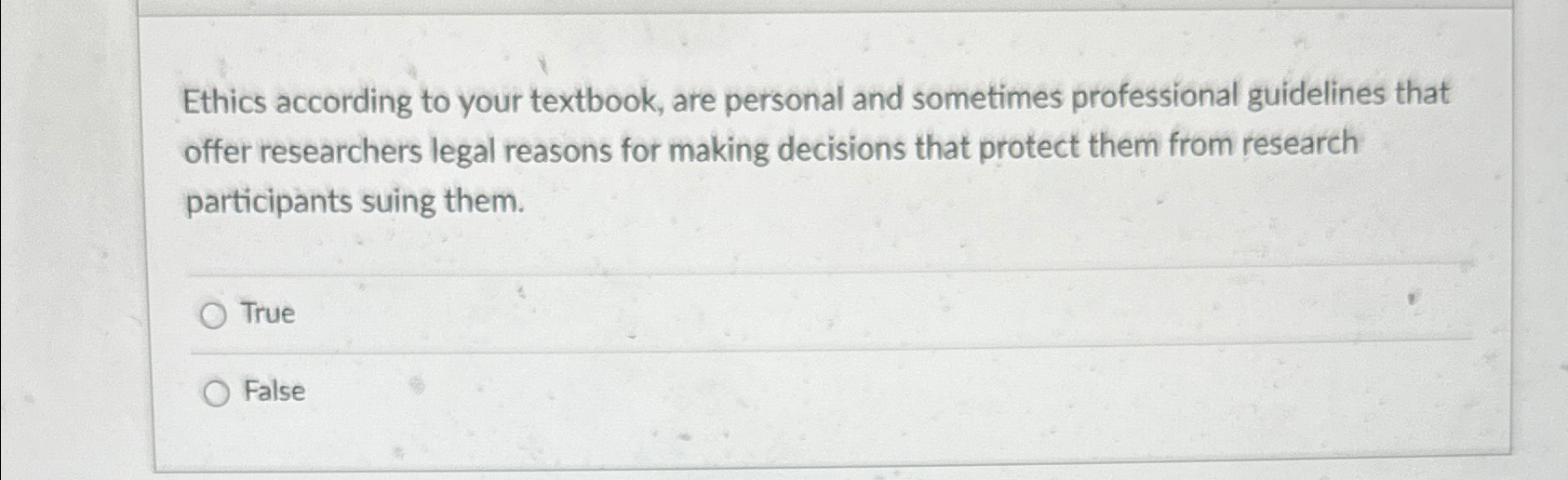 Solved Ethics according to your textbook, are personal and | Chegg.com