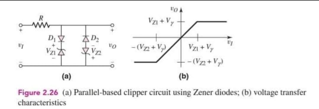 Solved 2.37 Consider the parallel clipper circuit in Figure | Chegg.com