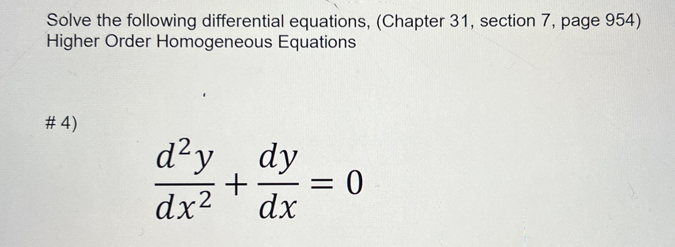Solved Solve the following differential equations, (Chapter | Chegg.com
