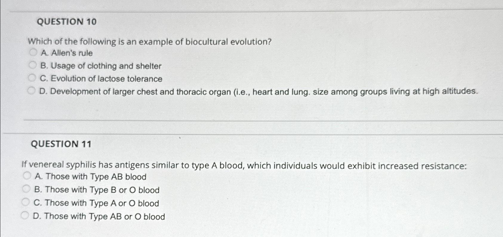 Solved QUESTION 10Which of the following is an example of | Chegg.com