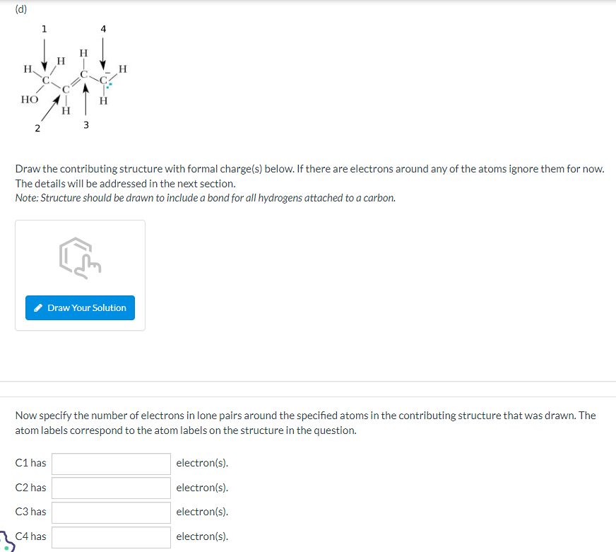 Solved Draw the contributing structure with formal charge(s) | Chegg.com