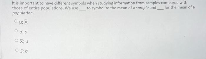 Solved It is important to have different symbols when | Chegg.com
