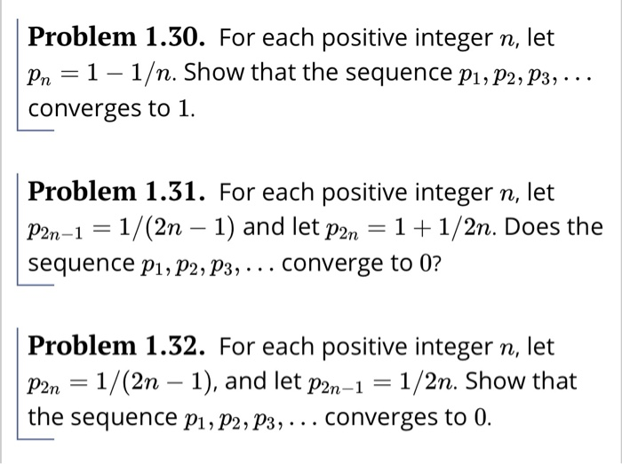 Solved Problem 1.30. For each positive integer n, let Pn = | Chegg.com