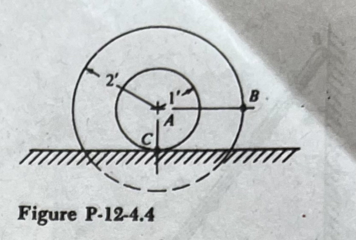 Solved 12-4.4. ﻿The compound wheel shown in Fig. P-12-4.4 | Chegg.com
