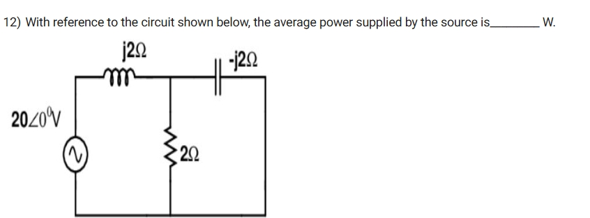 Solved With reference to the circuit shown below, the | Chegg.com